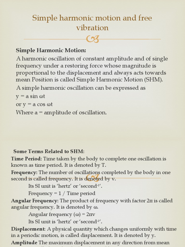 Understanding Simple Harmonic Motion | PDF | Bending | Deformation ...