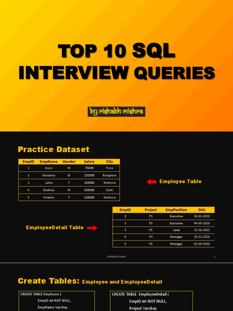 SQL - Interview Question | PDF | Sql | Computer Data