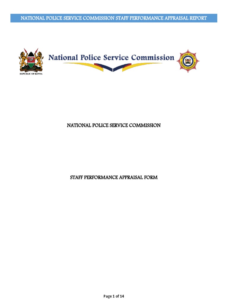NPSC Staff Performance Appraisal Form | PDF | Career & Growth | Business