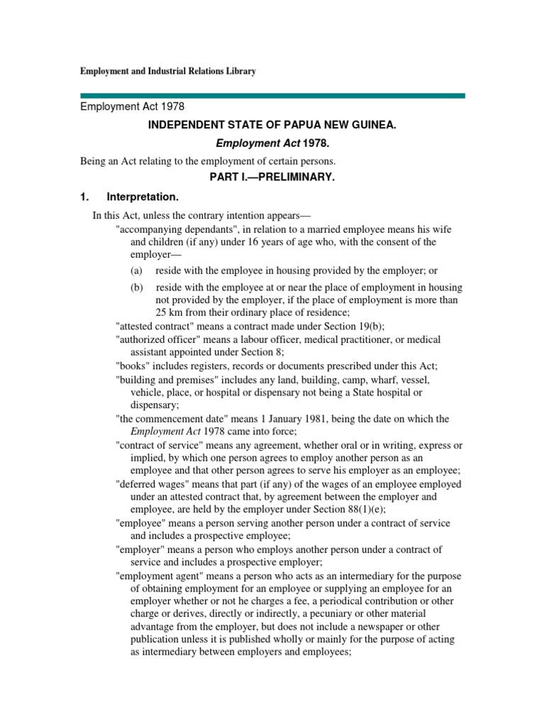 Employment-Act-1978 221213 111345 PNG | PDF | Overtime | Employment