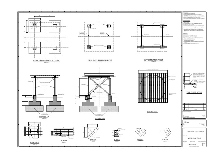 Water Tank Stand Design Specifications | PDF
