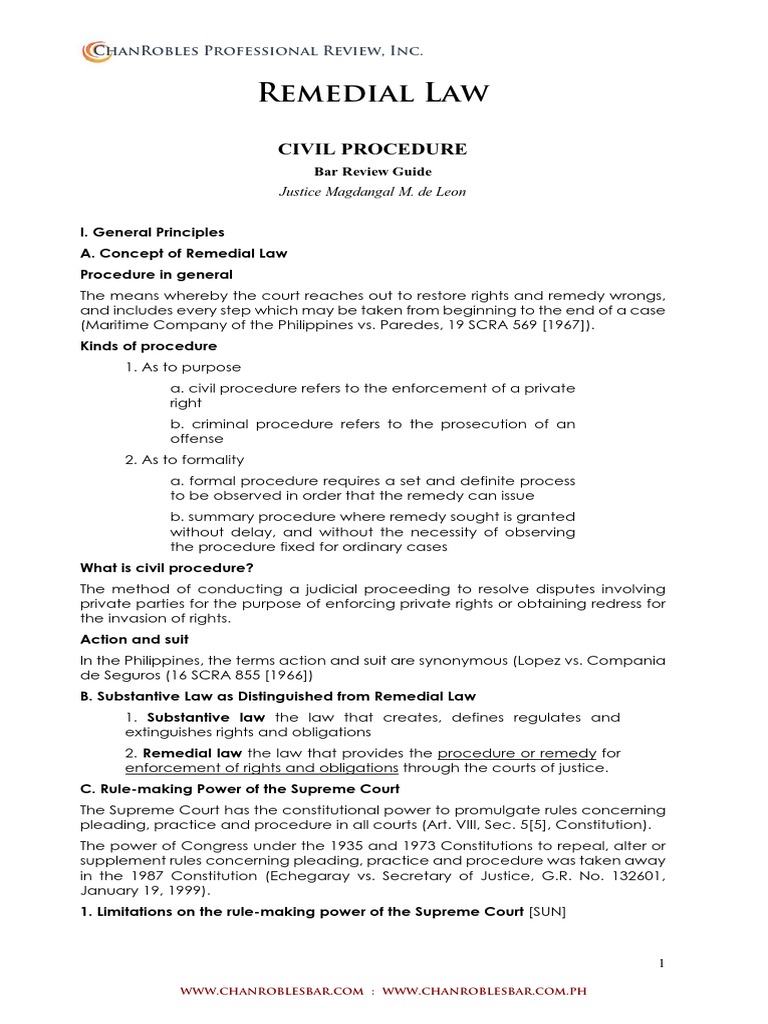 Civil Procedure 2018 | PDF | Law