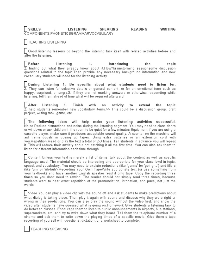 Teaching Lsrw Pdf