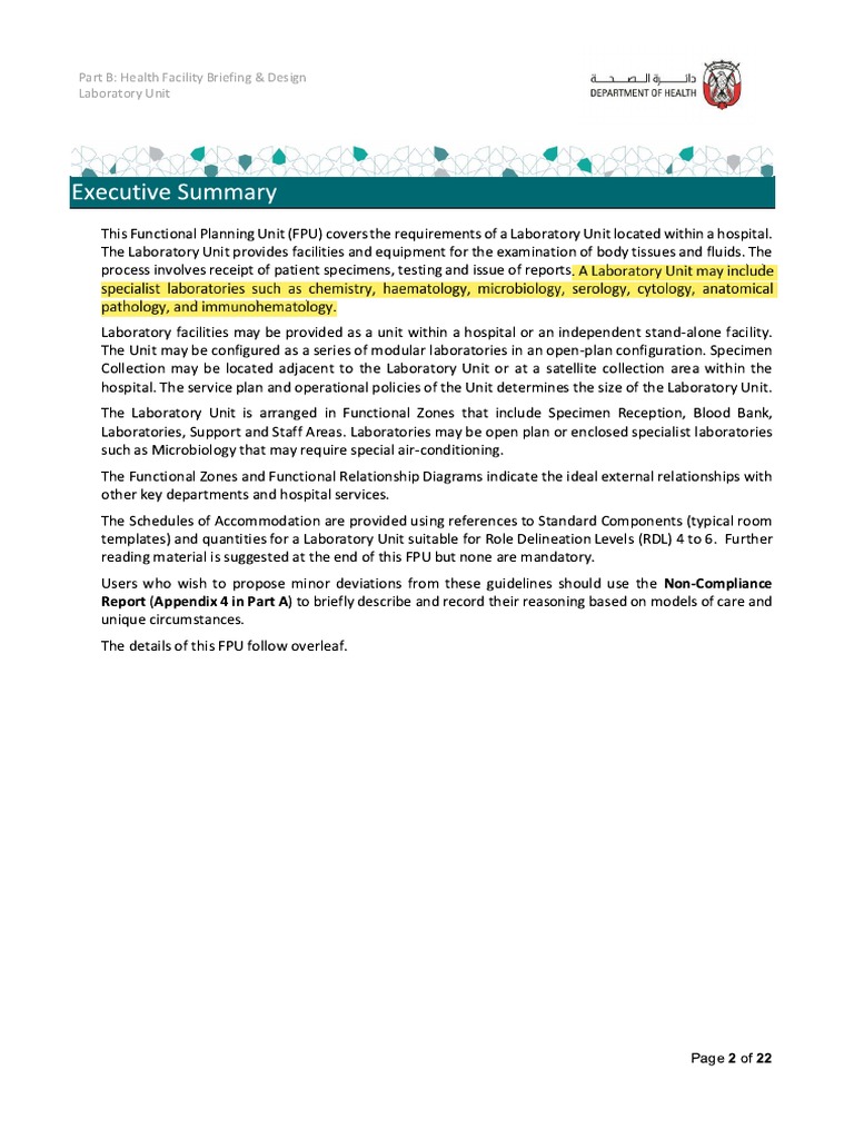 Lab Specifications | PDF