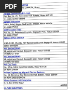 Perundurai SIPCOT Industries List | PDF | Textiles | Dyeing