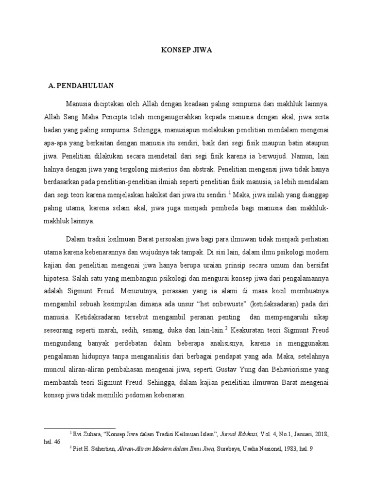 Konsep Jiwa dalam Islam dan Barat | PDF