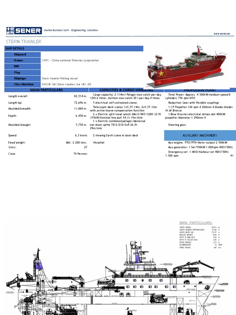 Stern Trawler SENER | PDF