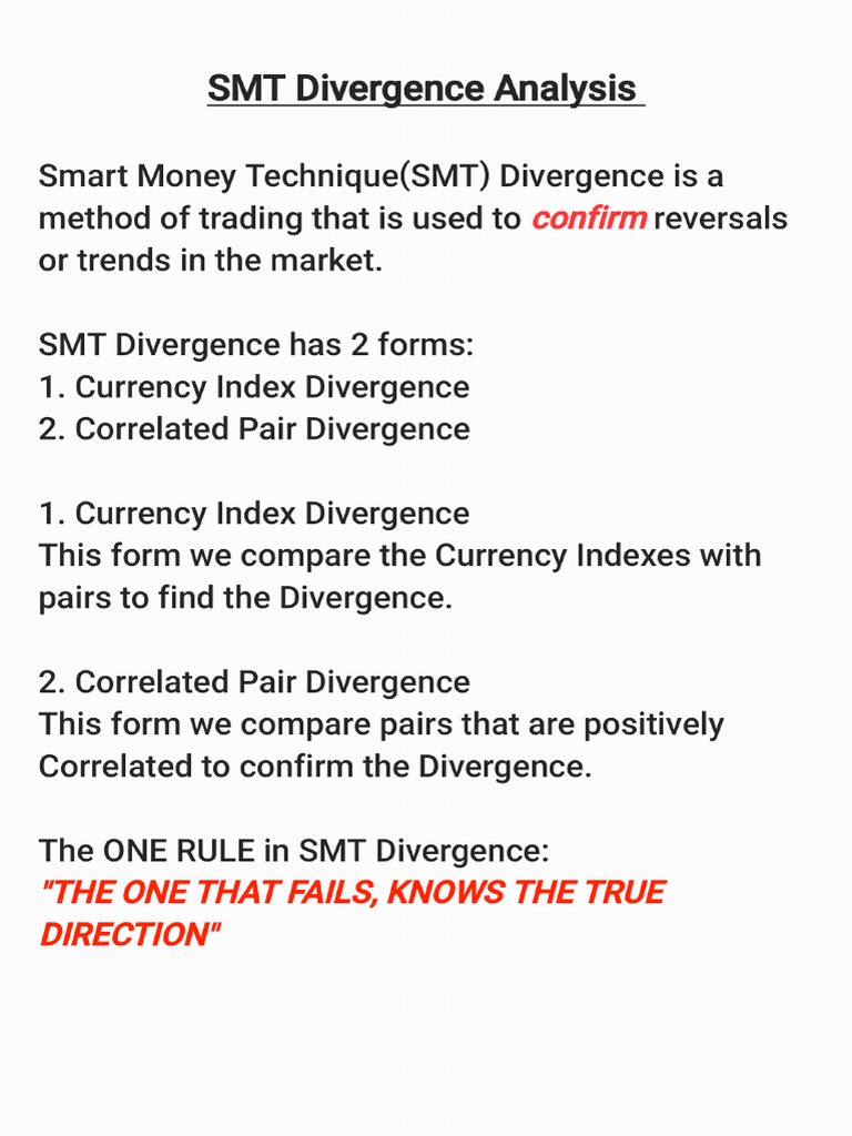 FOREX SMT Divergence Analysis | PDF