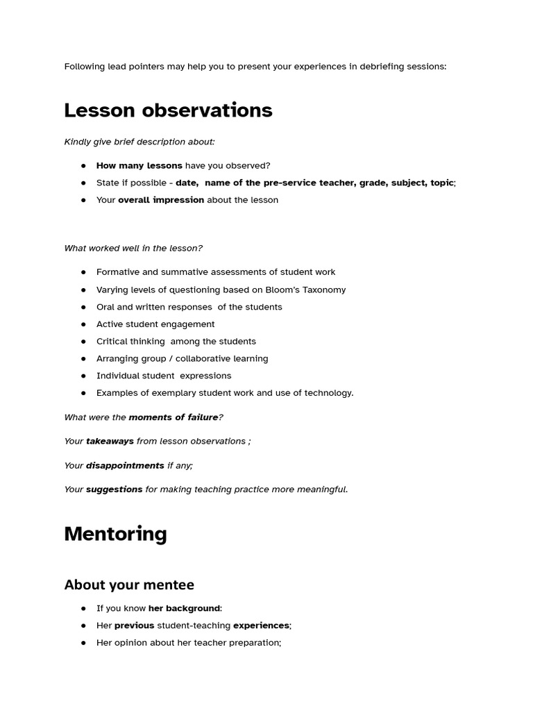 Reflective Questions, Prompts and Guidelines | PDF