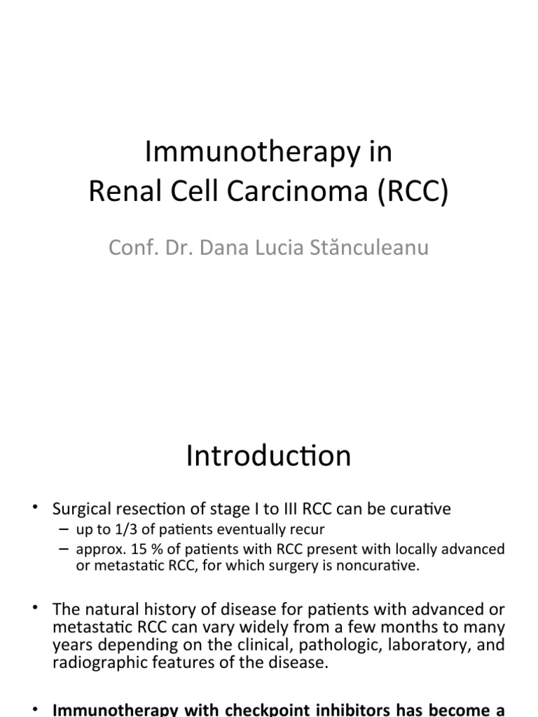 Imunoterapia in Cancerul Renal | PDF