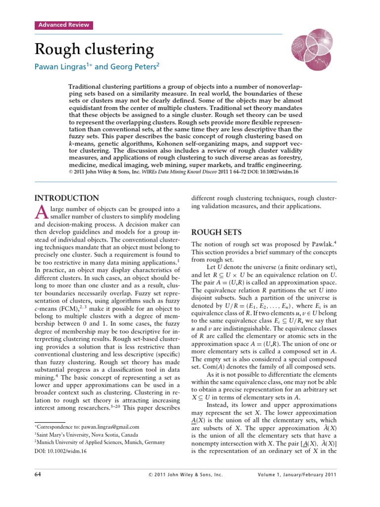 2 Rough Clustering Highlighted | PDF | Cluster Analysis | Applied Mathematics