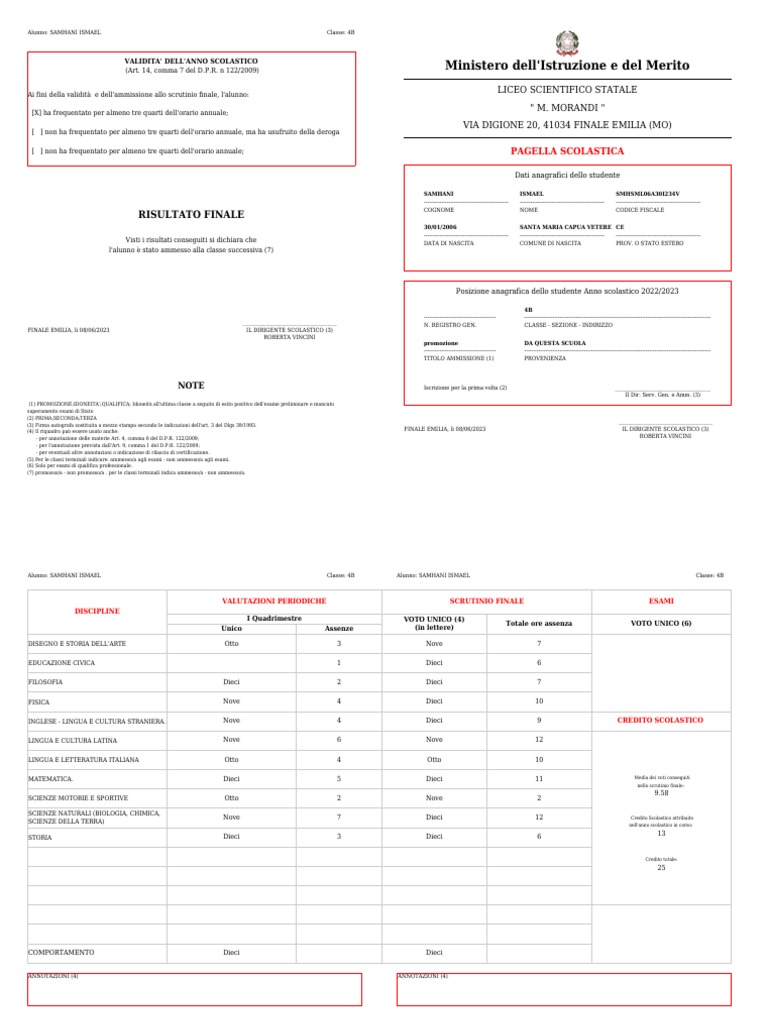 Pagella (Formato A3) | PDF