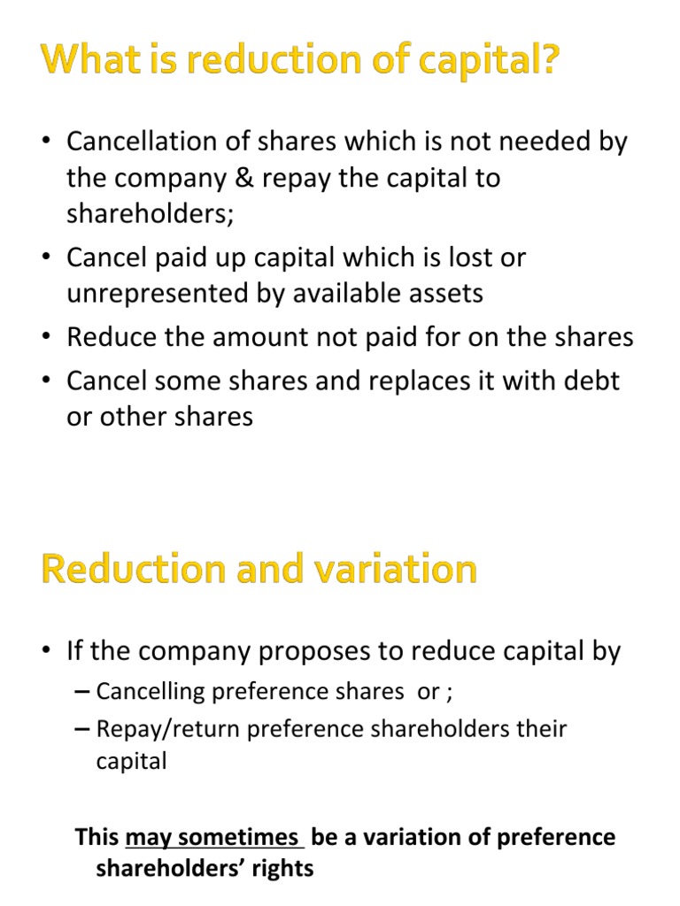 Capital Reduction (SF) | Download Free PDF | Liquidation | Justice