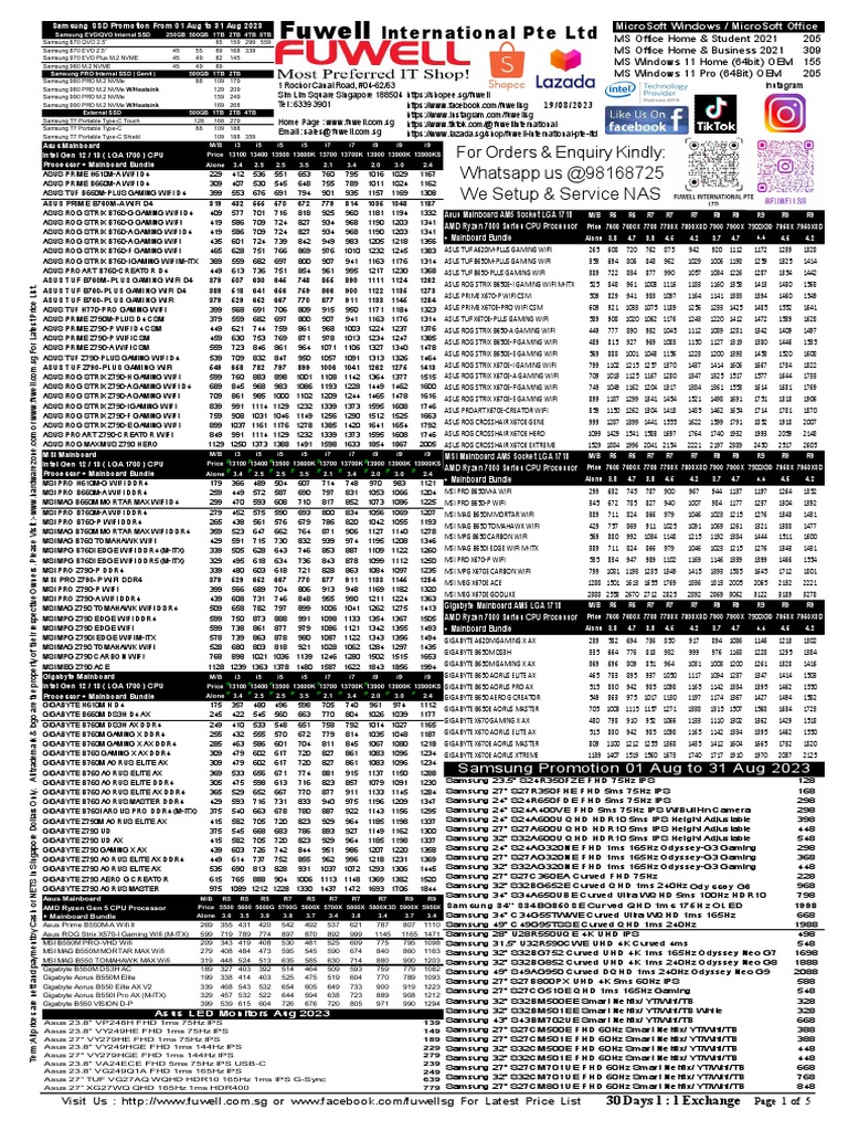 Whatsapp Us @98168725 We Setup & Service NAS: For Orders & Enquiry Kindly | PDF | Computer ...