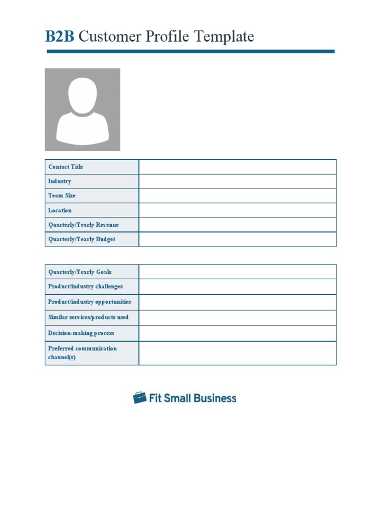 B2B Customer Profile Template Guide | PDF