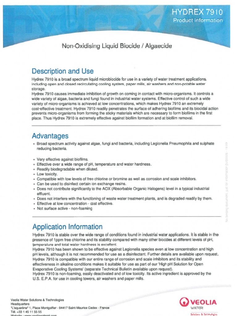Hydrex 7910 - PDS | PDF