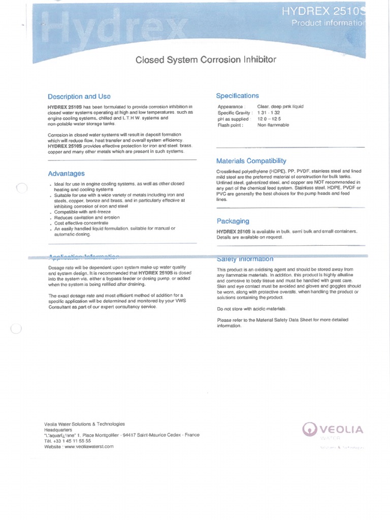 HYDREX 2510 S(Sodium nitraite) | PDF