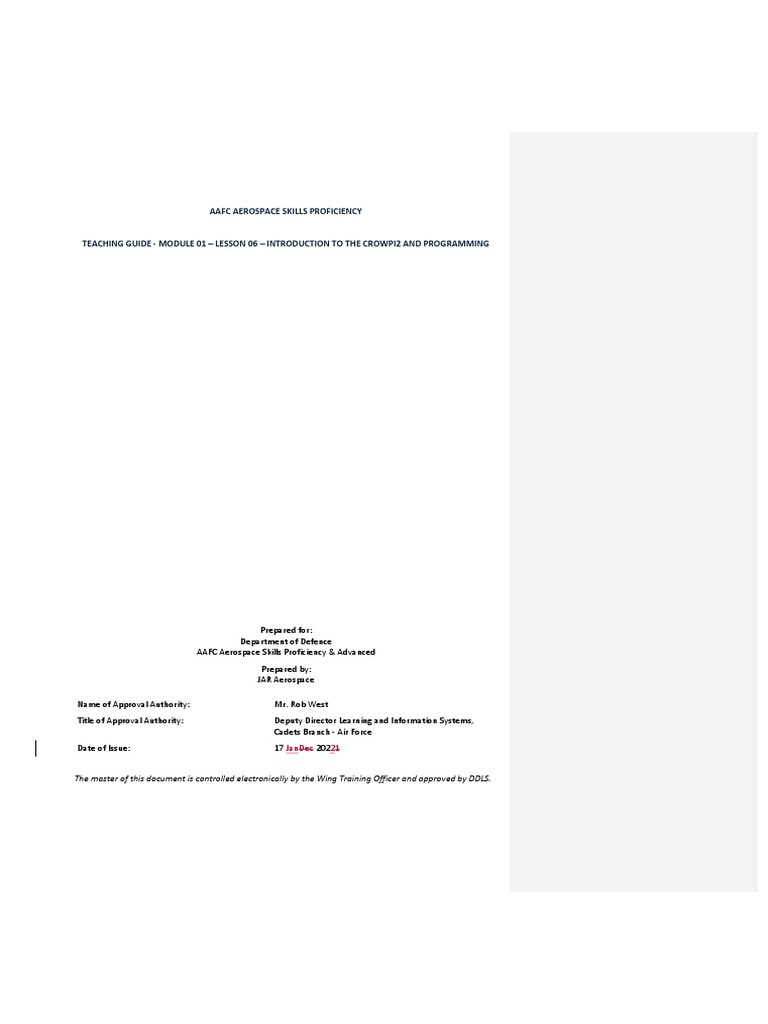 ASP-01-06-TG - Intoduction To The CrowPi2 and Programming | PDF