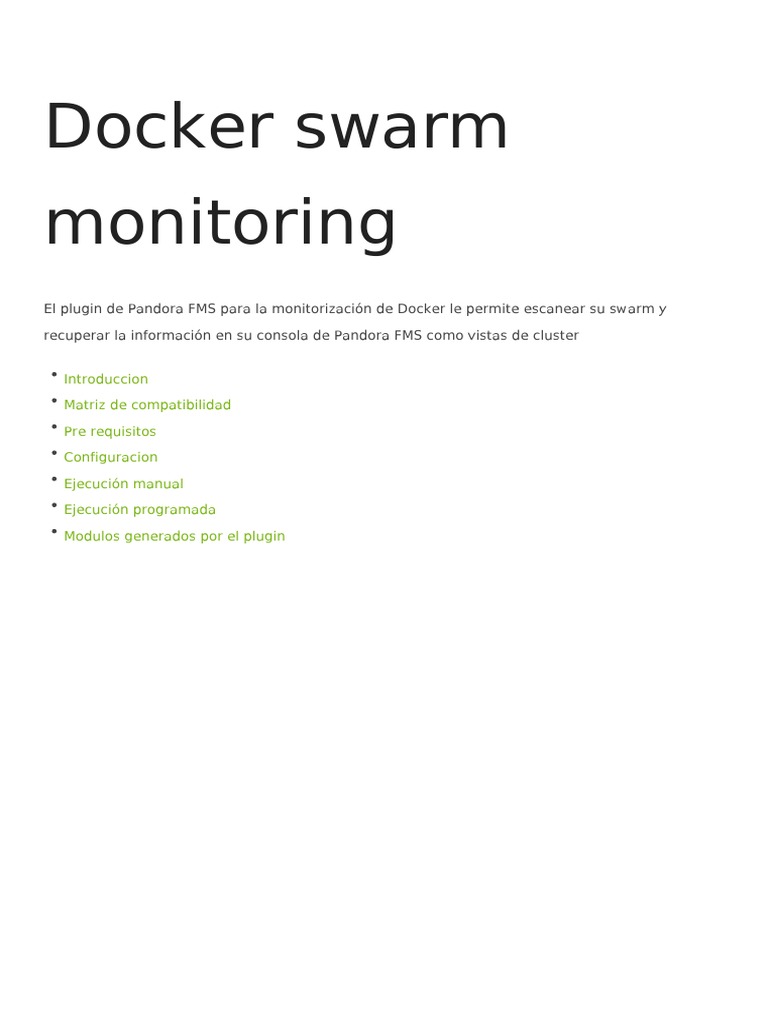 Docker Swarm Monitoring | PDF