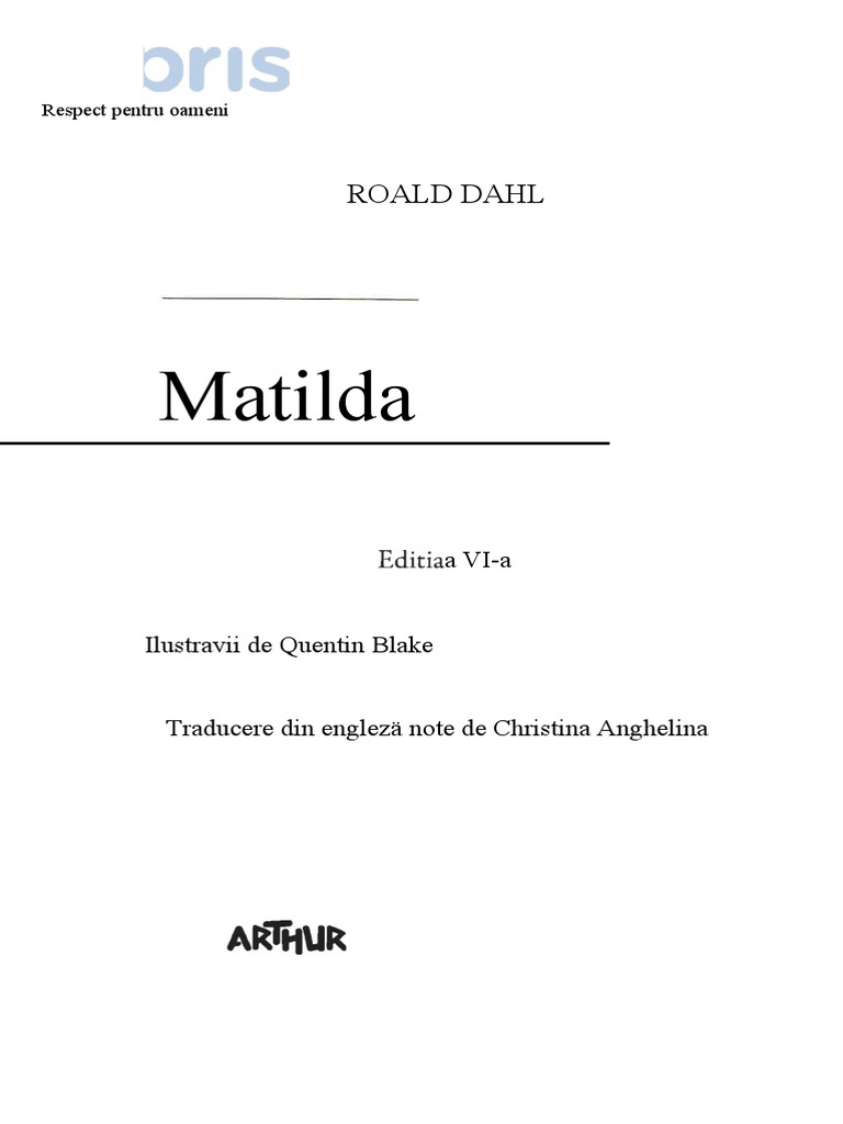 Matilda: Roald Dahl | PDF