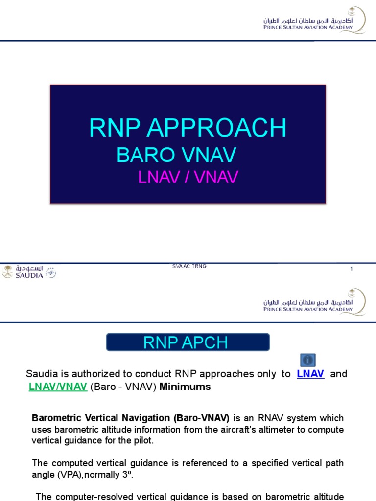 Baro-VNAV Approach Procedures | PDF | Computers
