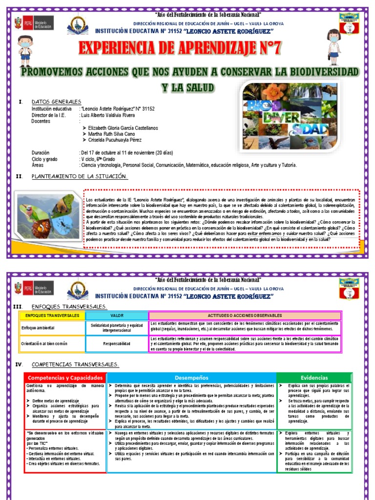 Experiencia de Aprendizaje #7 | PDF