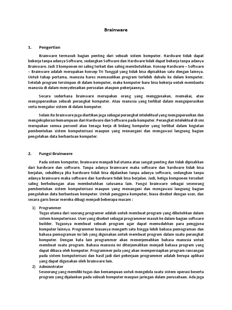 Brainware Informatika | PDF