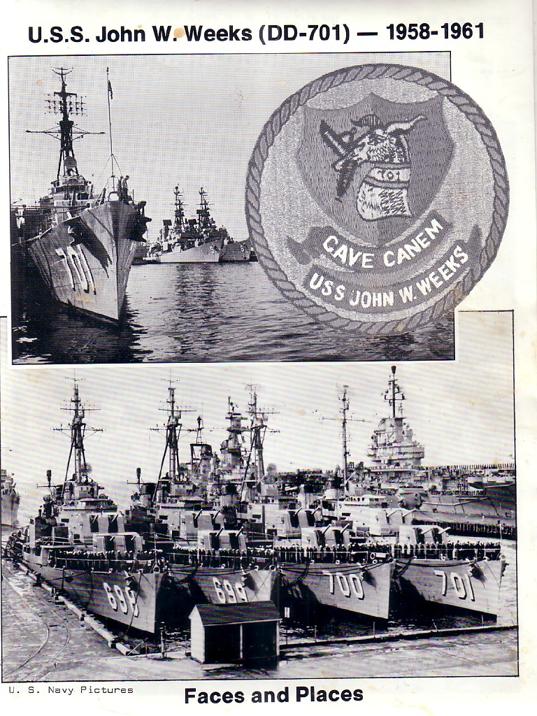 USS John W. Weeks DD 701 Ships Book For 1958 61 | PDF
