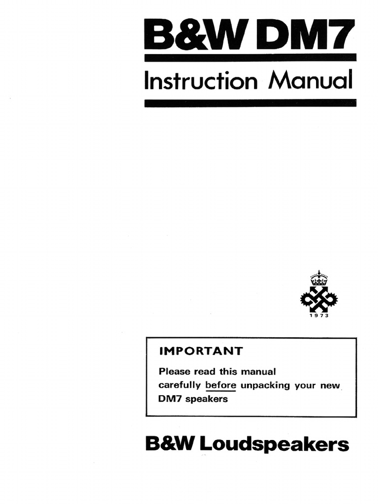 B & W DM7 Manual | PDF