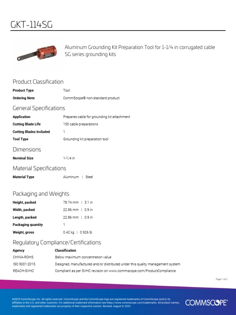 GKT-114SG Product Specifications | PDF