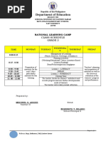 NLC Sample Class Program and Schedule | PDF