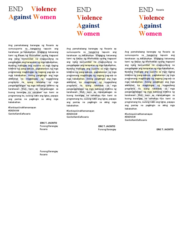 VAWC Leaflets - Rosario | PDF