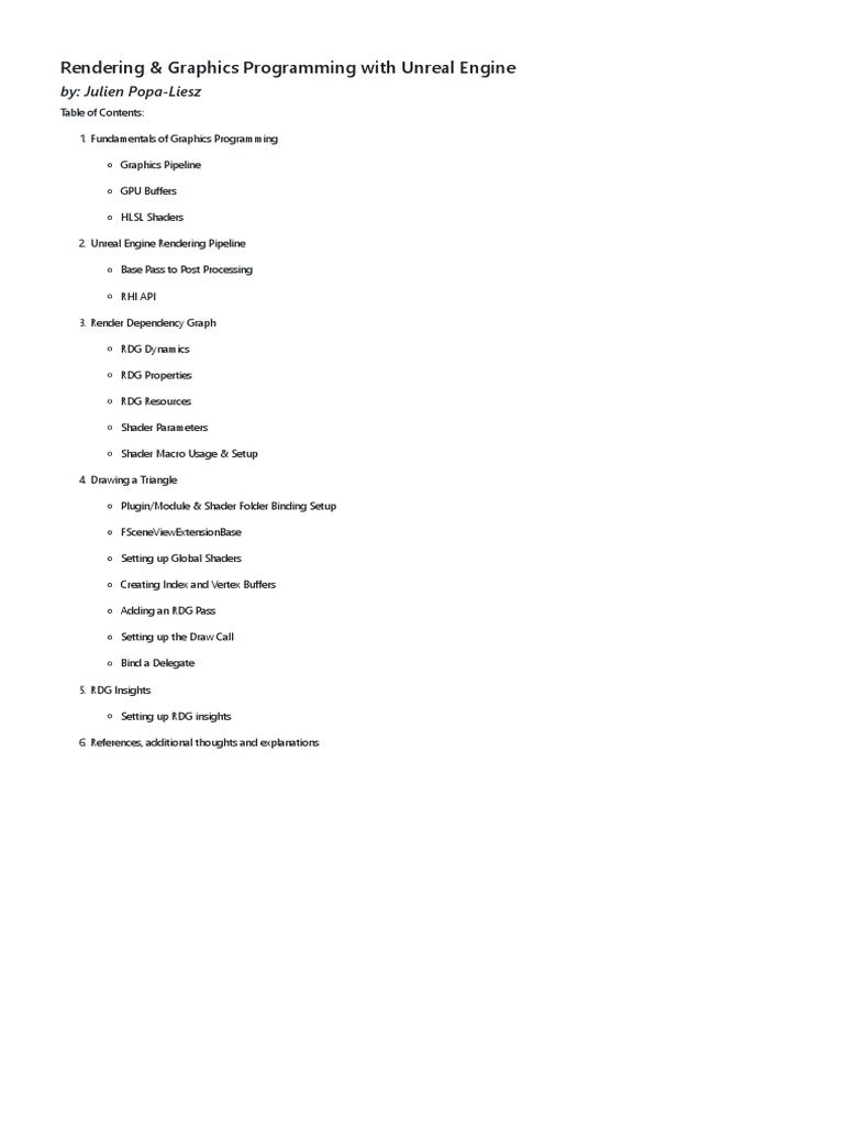 Unreal Engine Graphics & Rendering | PDF | Shader | Texture Mapping