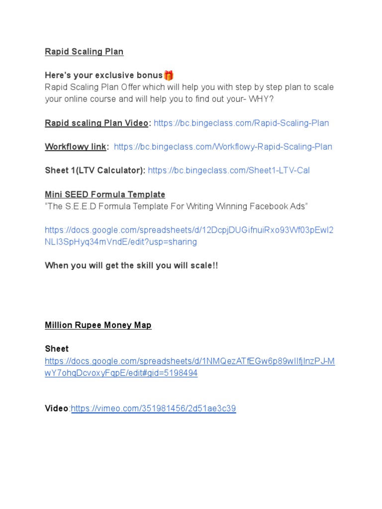 Rapid Scaling Plan for Online Courses | PDF | Business
