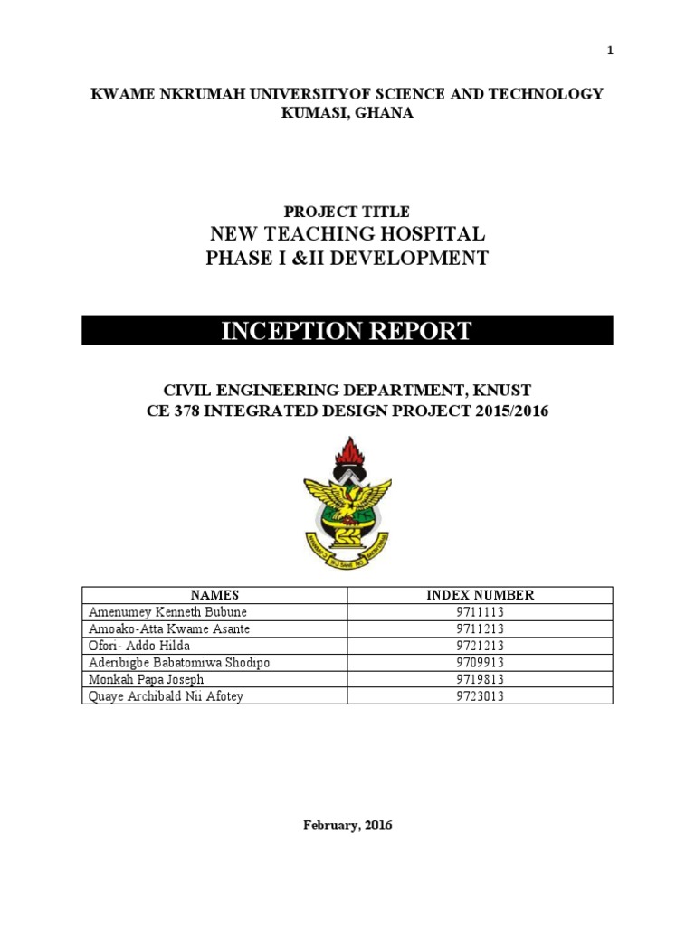 Inception Report | PDF | Sewage Treatment | Parking