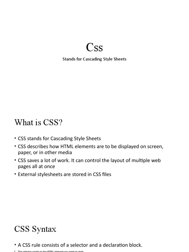 Css Part 1 | PDF Css Part 1 | PDF