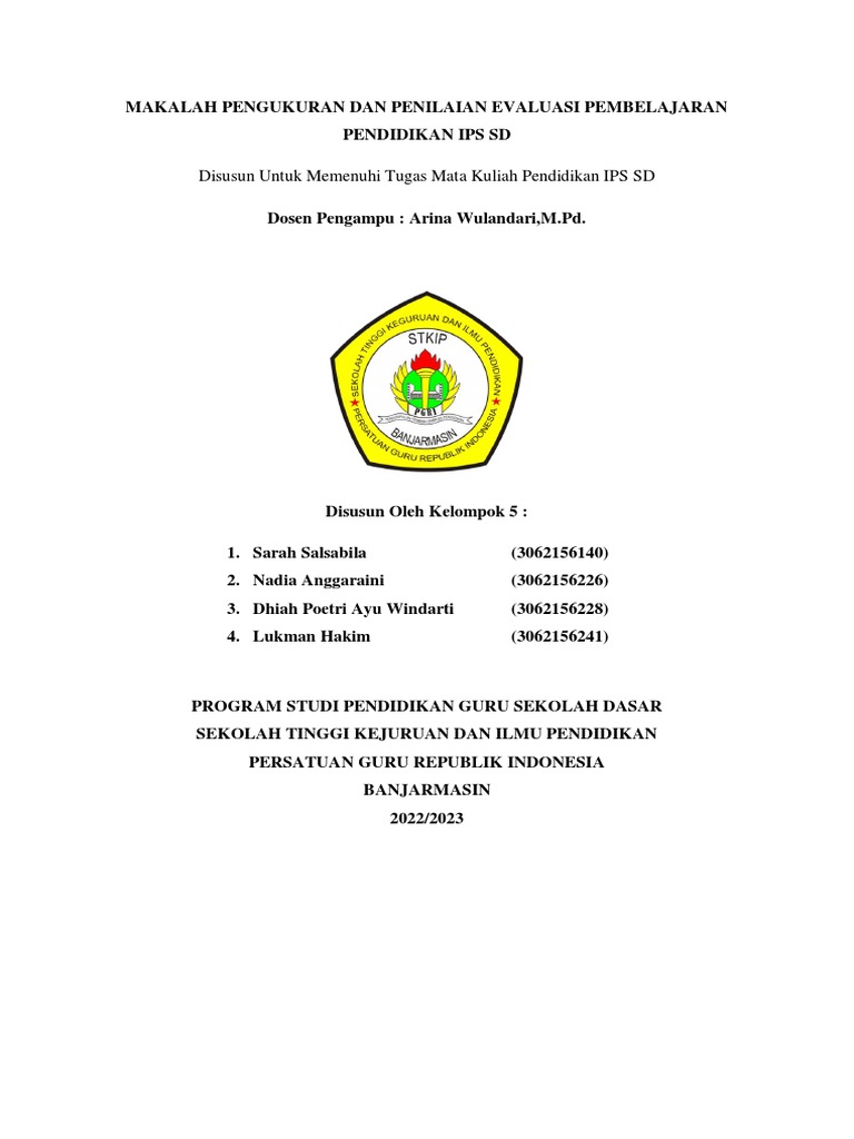 Evaluasi Pembelajaran IPS SD | PDF