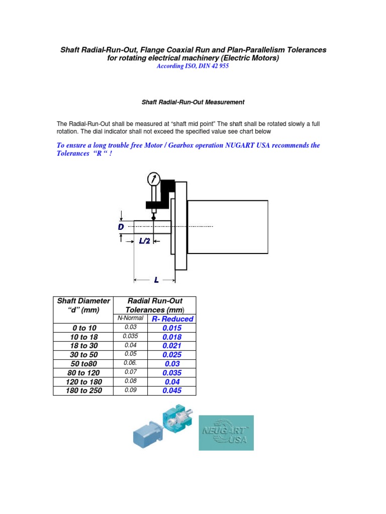 Shaft Run-Out Tolerances for Motors | PDF | Home & Garden | Technology ...
