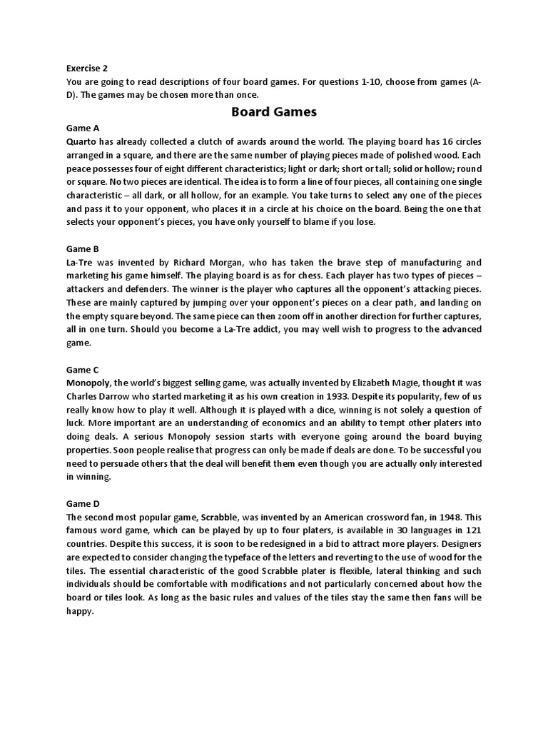 Multiple Matching Exercise 28 | PDF