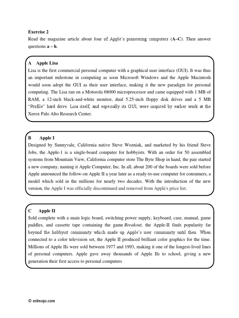 Multiple Matching Exercise 18 Pdf Apple Inc Product Introductions