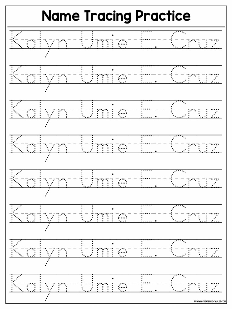 Name - Tracing - Practice 875E 52D5 BCC9 | PDF