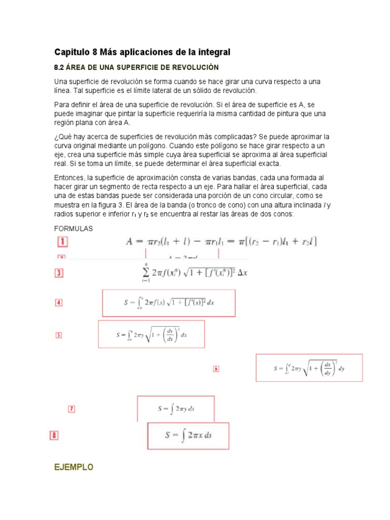 Capitulo 8 Más Aplicaciones de La Integral | PDF | Formas geométricas | Geometría euclidiana