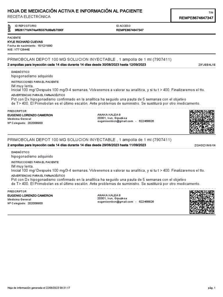 Hoja de Medicación Activa E Información Al Paciente | PDF | Farmacia ...