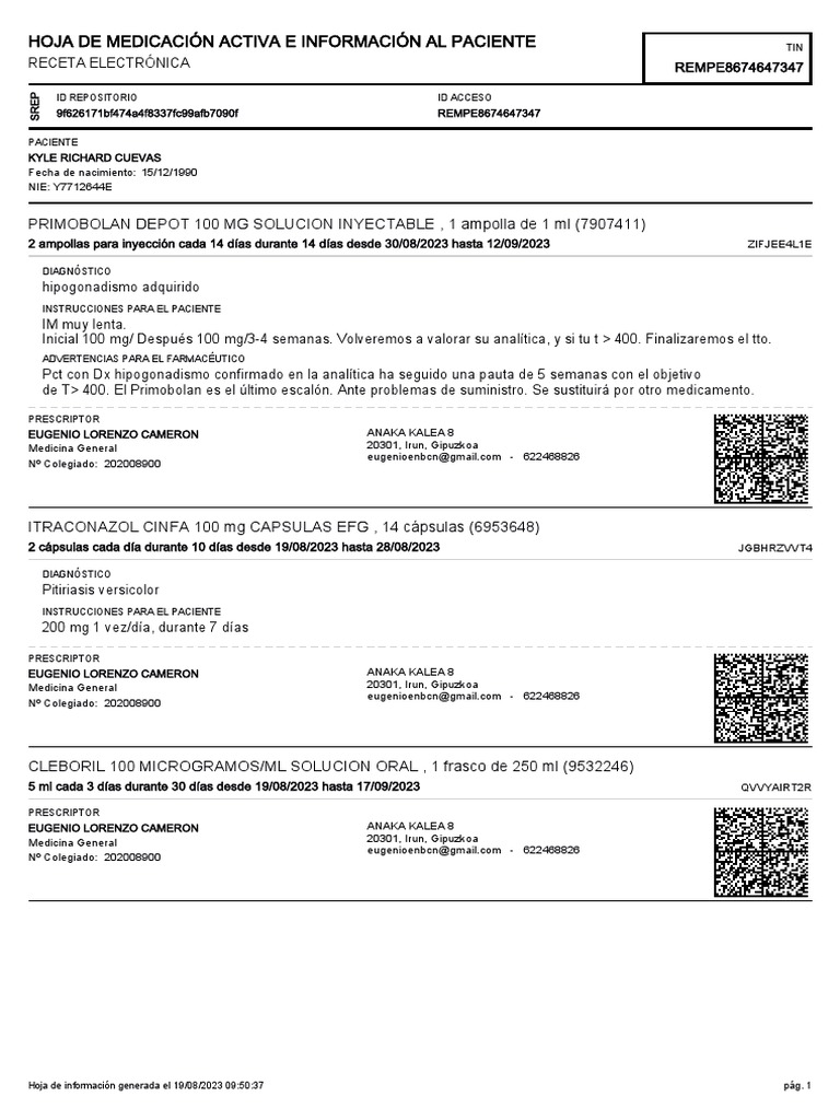 Hoja de Medicación Activa E Información Al Paciente | PDF