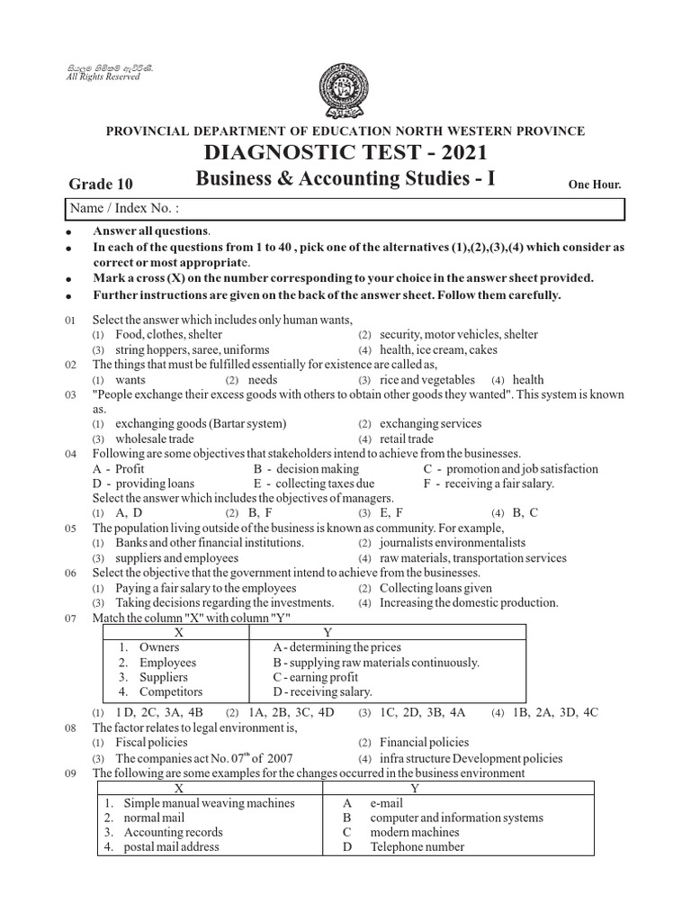 Grade 10 - Bussiness & Accountancy English | PDF | Debits And Credits ...