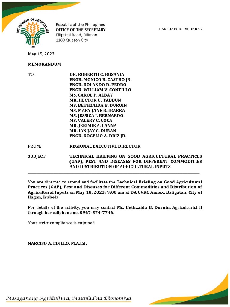 MEMO | PDF
