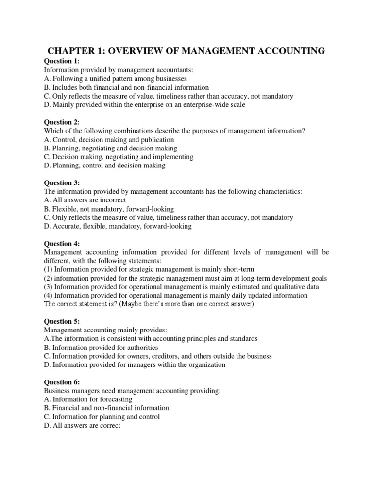 Managerial Accouting | PDF
