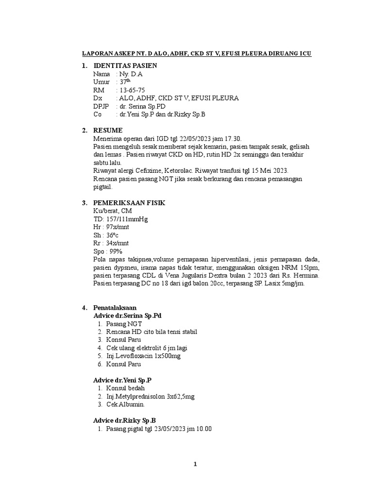 Laporan Askep Ny. Dewi Arti | PDF