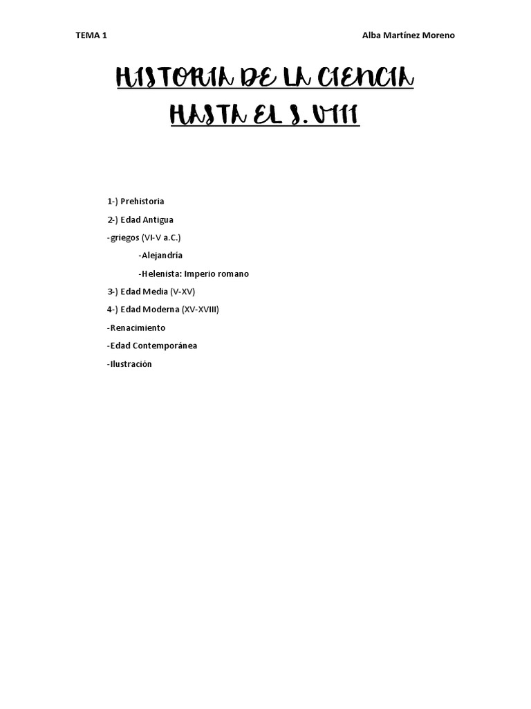 TEMA 1-Historia de La Ciencia Hasta El S.xviii | Download Free PDF ... TEMA 1-Historia de La Ciencia Hasta El S.xviii | Download Free PDF ...