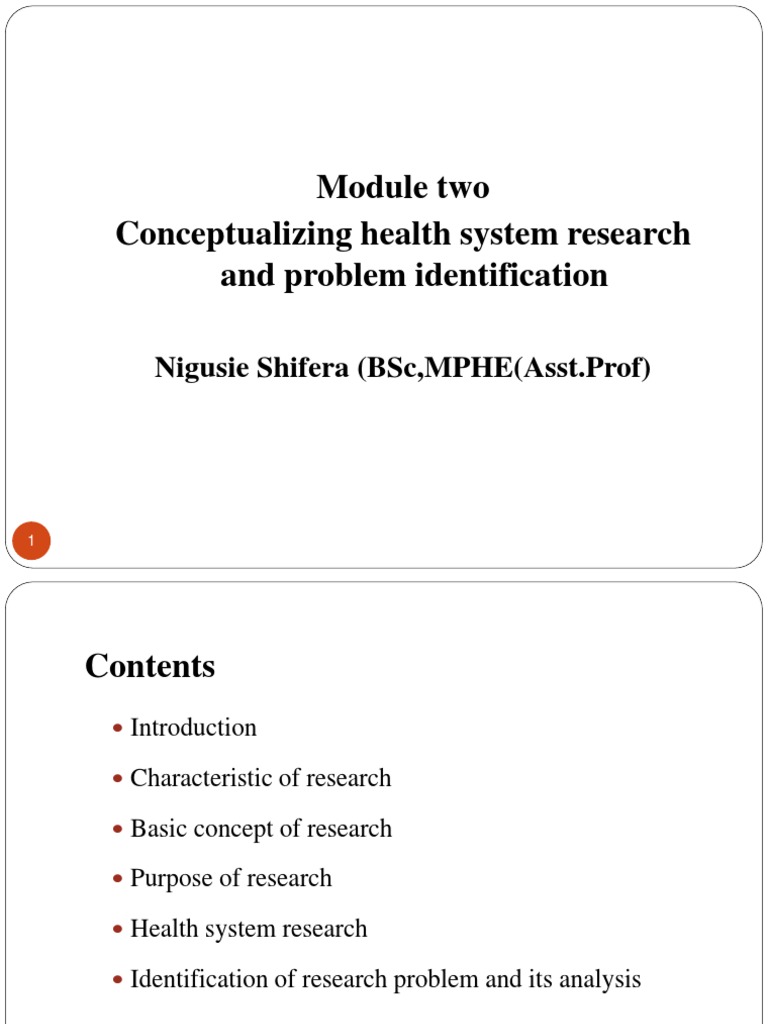 Module 2. Conceptualization and Problem Identification | PDF ...